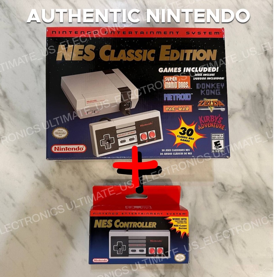 Authentic Nintendo Classic Edition NES Mini Game Console USA Genuine 30 ...