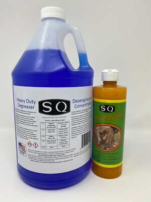 Gallon of Concentrated Degreaser (128 Oz), 16 Oz SQ Degrimer Hand ...