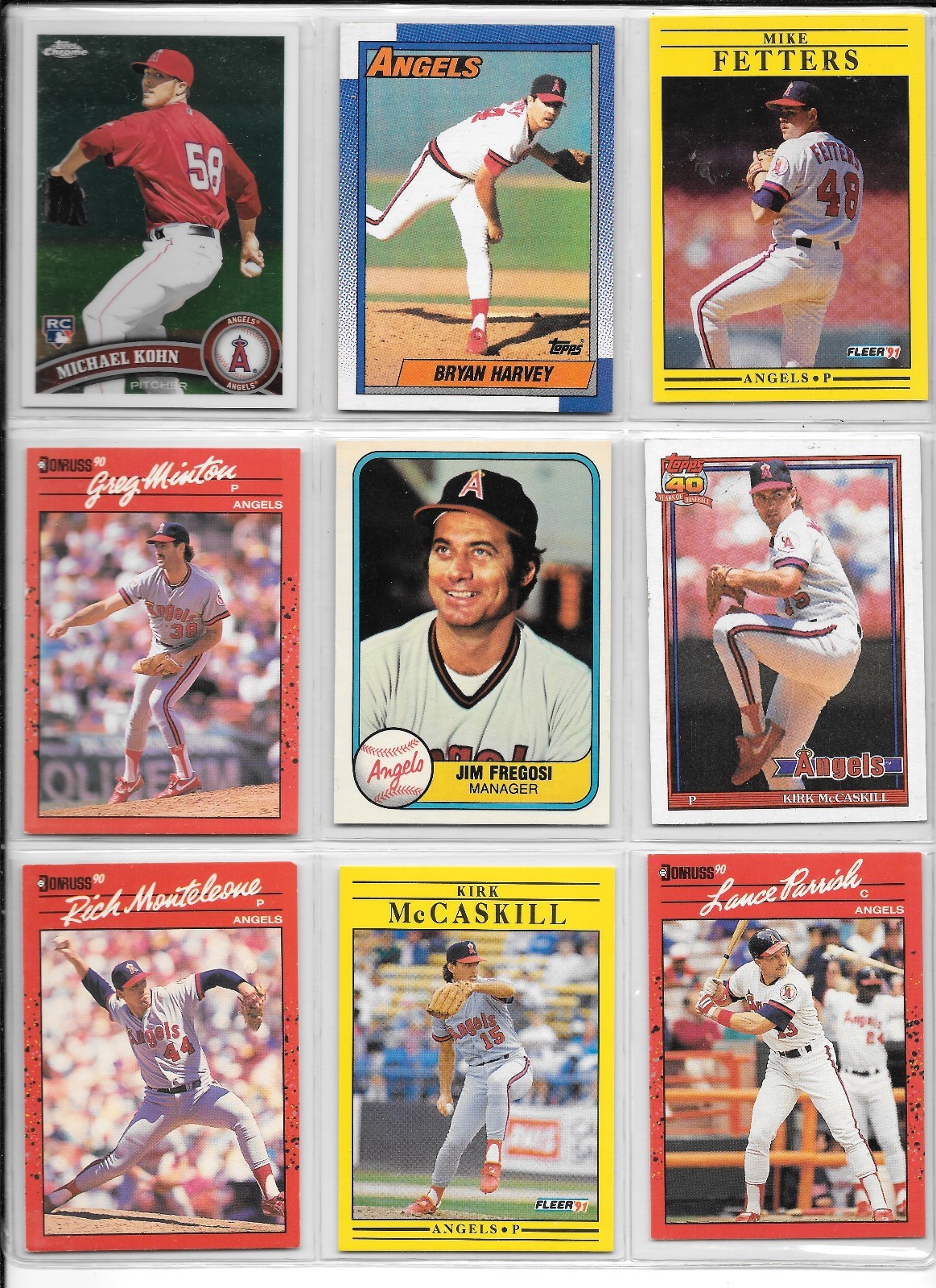 Michael Kohn Angels Rookie plus 8 more Angels baseball card lot | eBay