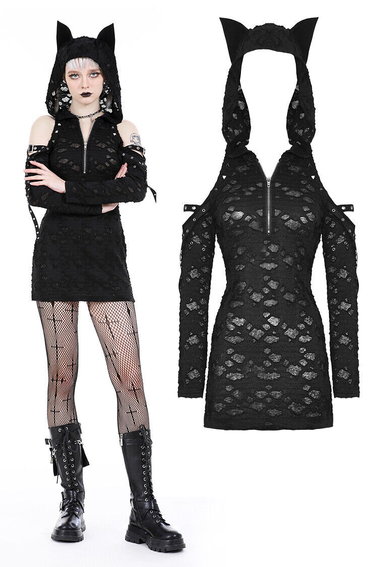 Gothic Cat Costume Manga Gothic Cat Night A.T.Art Digital Art