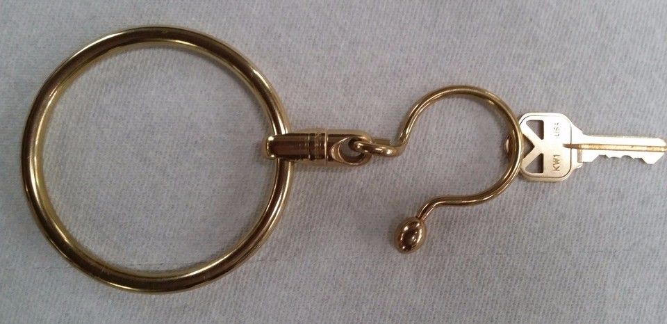 SOLID BRASS JAILERS TYPE KEY RING, 3" DIAMETER RING, MADE IN USA | eBay
