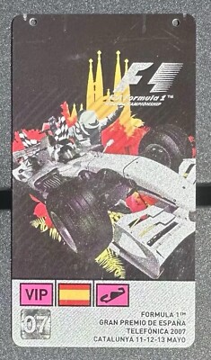 Lewis Hamilton European F1 Debut 2007 Spanish F1 Grand Prix Pass Ticket ...