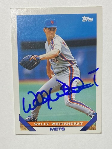 Wally Whitehurst Signed Topps #271 1993 Card New York Mets Auto MLB RAD ...