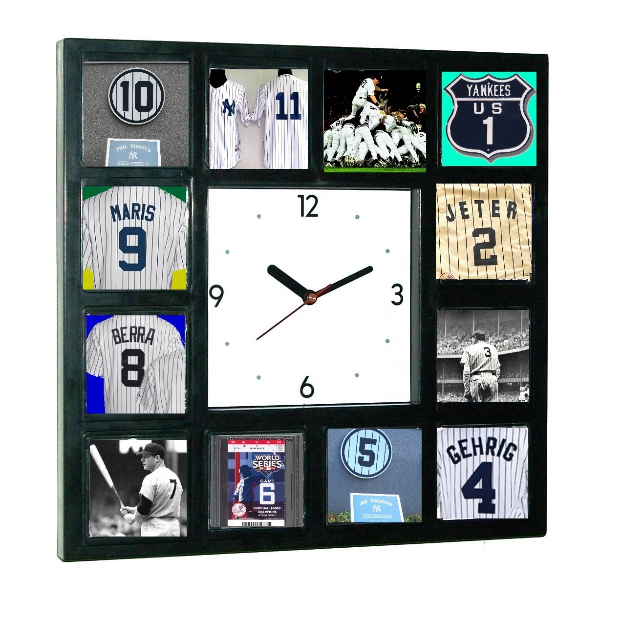 New York NY Yankees Greatest Jersey Clock 12 pictures of HOF players | eBay