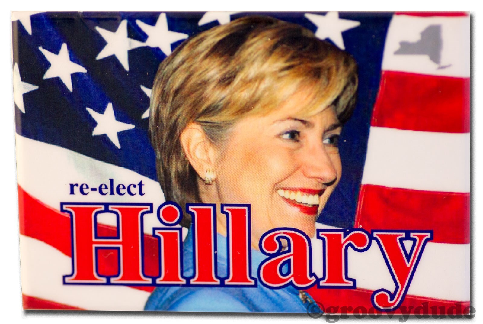 Re-Elect Hillary R Clinton 2006 For U.S. Senate NY Campaign Pin Pinback ...