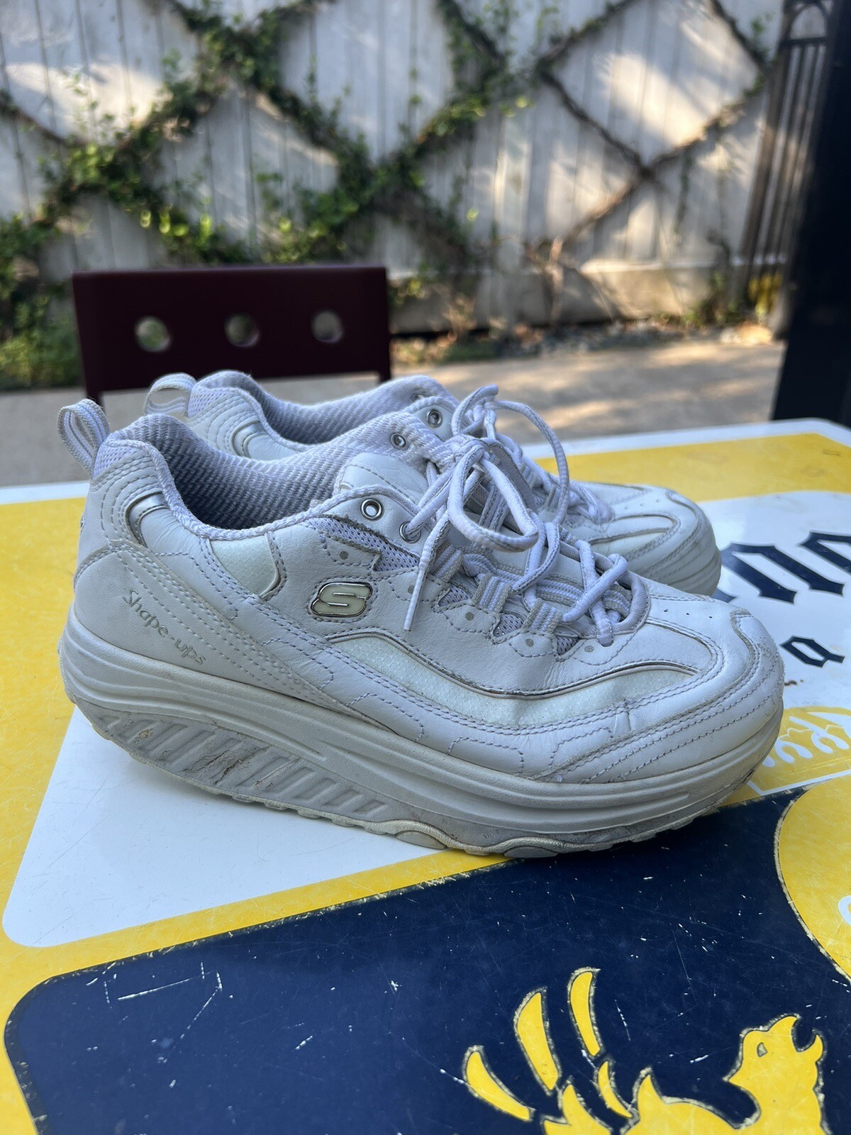 skechers shape ups y2k platform white sneaker - Gem