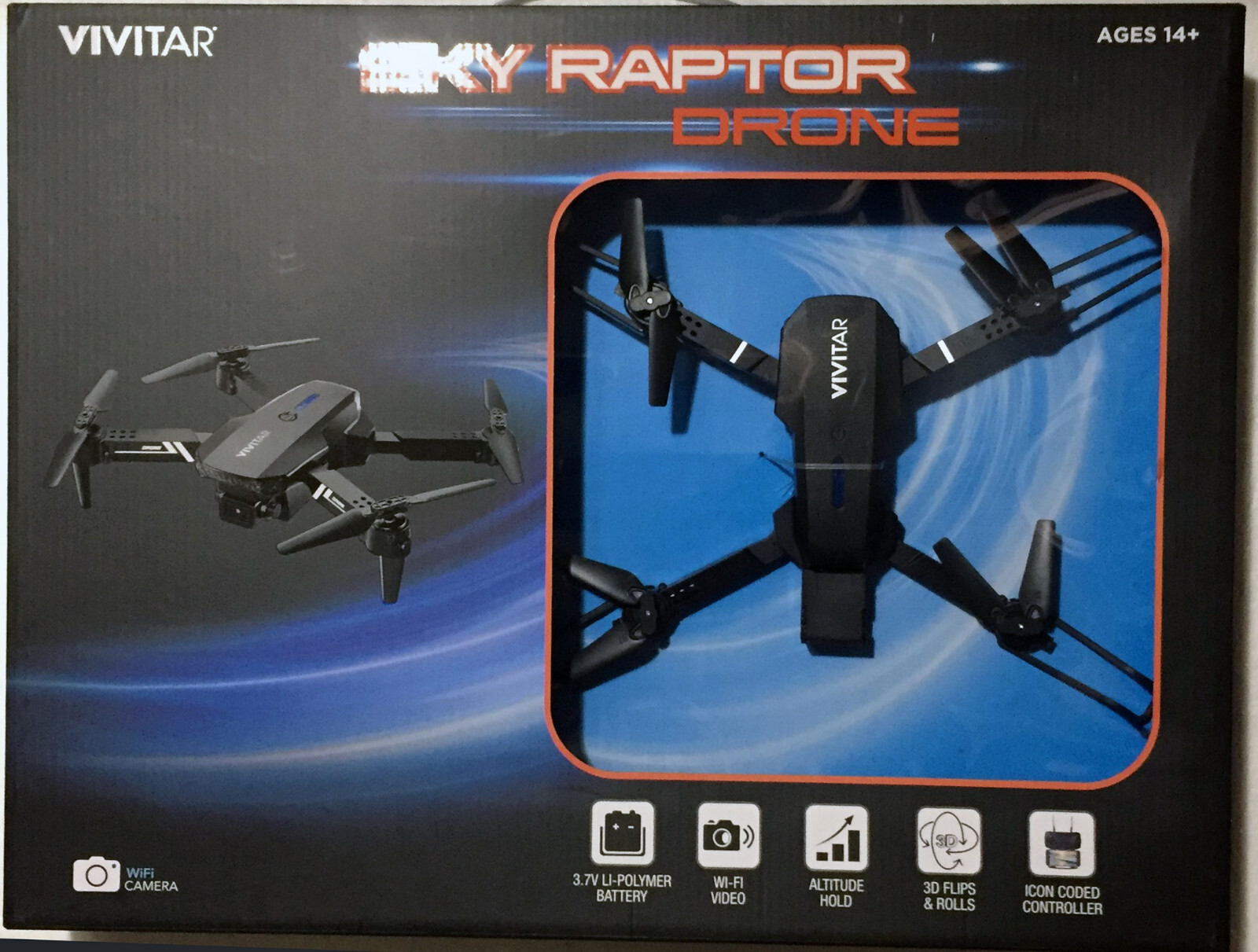 Vivitar Sky Raptor Foldable Video Camera Drone DRCX5-NOC Wi-Fi | eBay