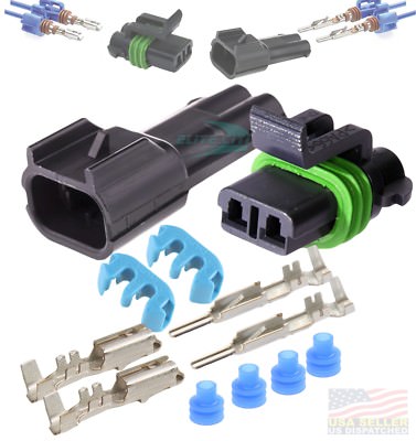 Delphi Metri-Pack 280 Series 2-Conductor Connector w/10-12 AWG Sealed ...