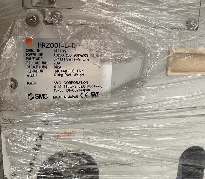 SMC HRZ001-L-D Thermo Chiller Machine Rev. 1 HRZ Series 200V SMC Corp ...