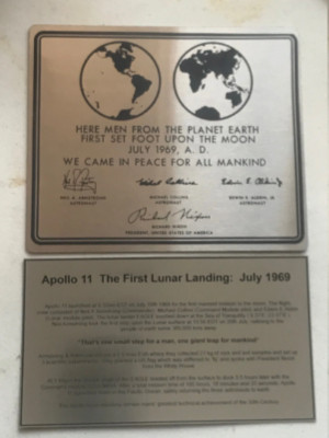 APOLLO 11 & 17 Nasa lunar landing plaque with explanation plaques | eBay