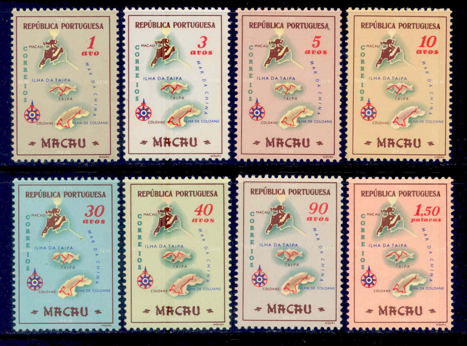 Macau Portugal - 1956 Maps (Complete Set) - MNH (XY 160) | eBay