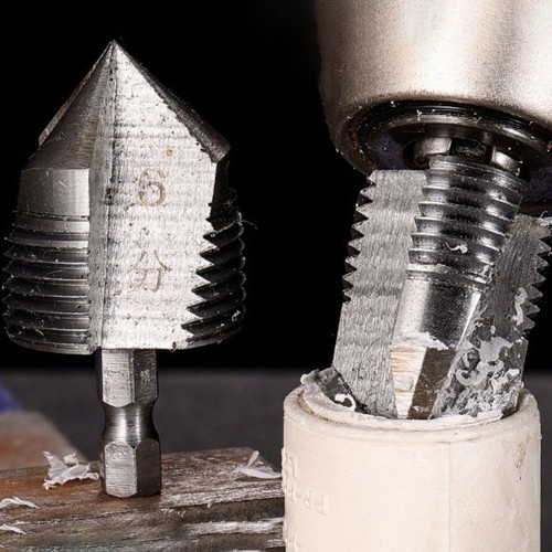 Thread Pipe Reaming Drill Bits Hexagonal Handle Plumbing Pipe Reamer ...