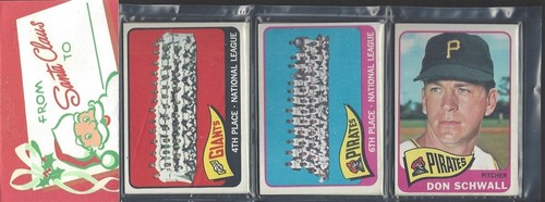 1965 Topps 12 Card Holiday Design Baseball Rack Pack...Pirates Team ...