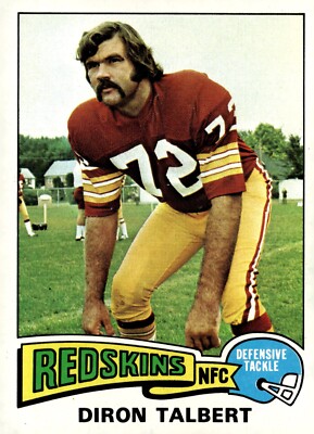 1975 TOPPS FOOTBALL #106 Diron Talbert WASHINGTON REDSKINS | eBay