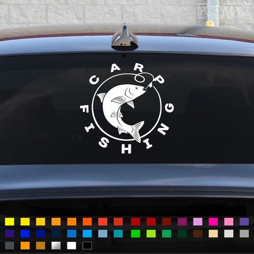 Carp Fishing Decal Sticker For Car Van Window Bumper Hunter Crew Bait ...
