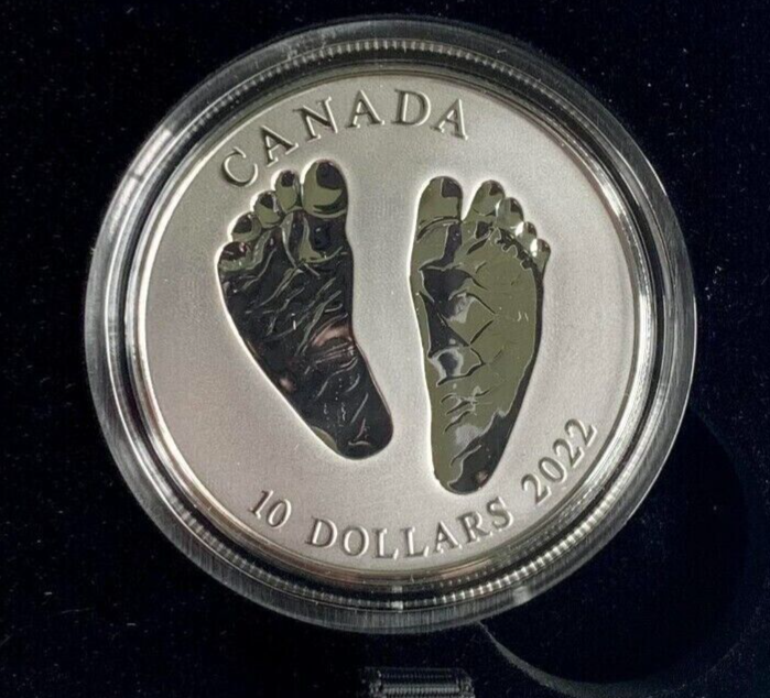 CANADA 2022 $10 Pure Silver 0.9999 Welcome to the World - Baby Feet ...