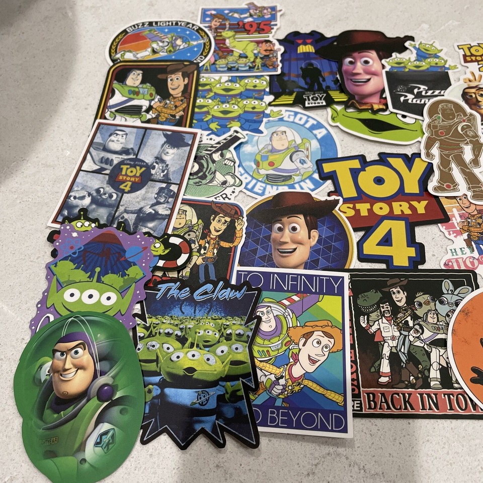 5 Random Toy Story Disney Waterproof Stickers for Water Bottle ...
