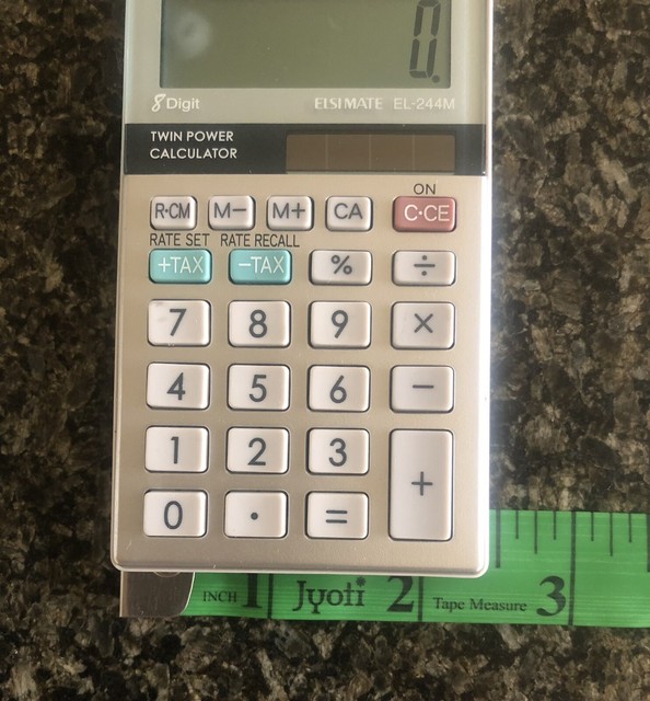 Vintage Sharp ELSIMATE El-334t 10 Key DIGIT Calculator Twin Power Solar ...