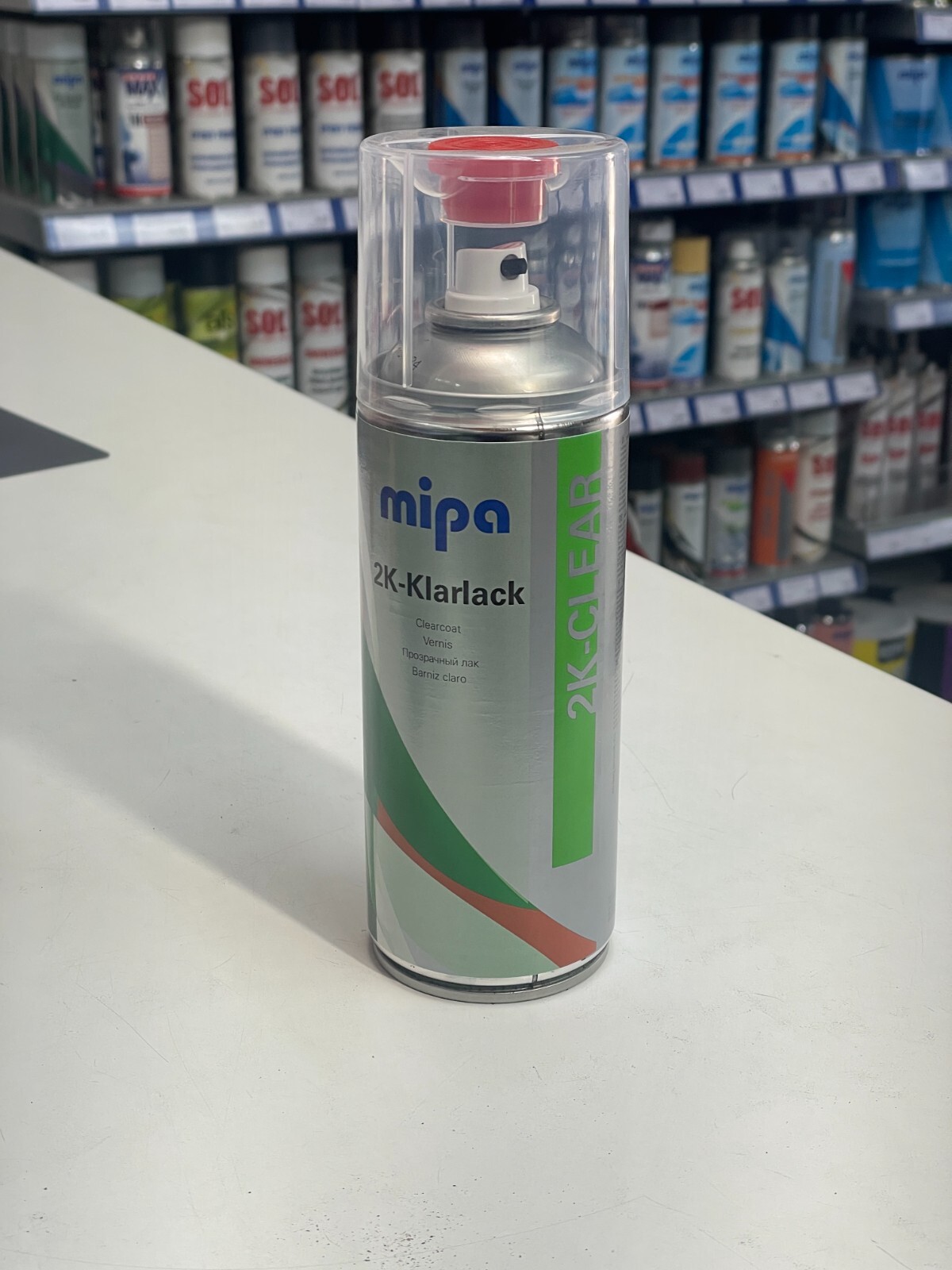 MIPA 2K CLEAR COAT SPRAY with HARDENER 400ml Lacquer Car Paint Aerosol ...