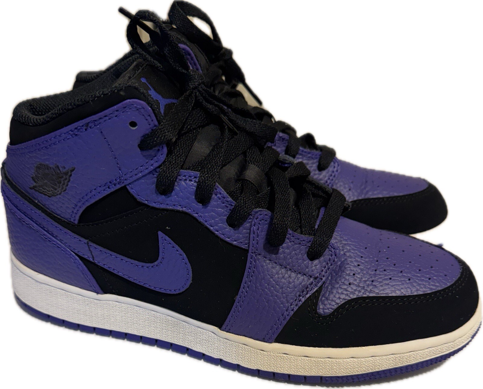NIKE 7Y Air Jordan 1 Mid/Air Mid/Black/554724-051/Pup - Gem