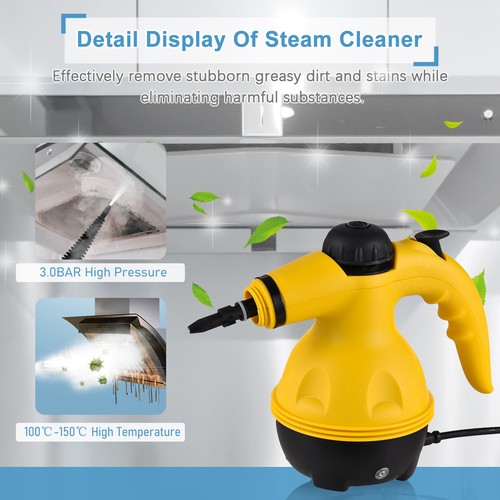 Handheld Steam Cleaner 1000W Portable for Kitchen Sofa Bathroom Car ...