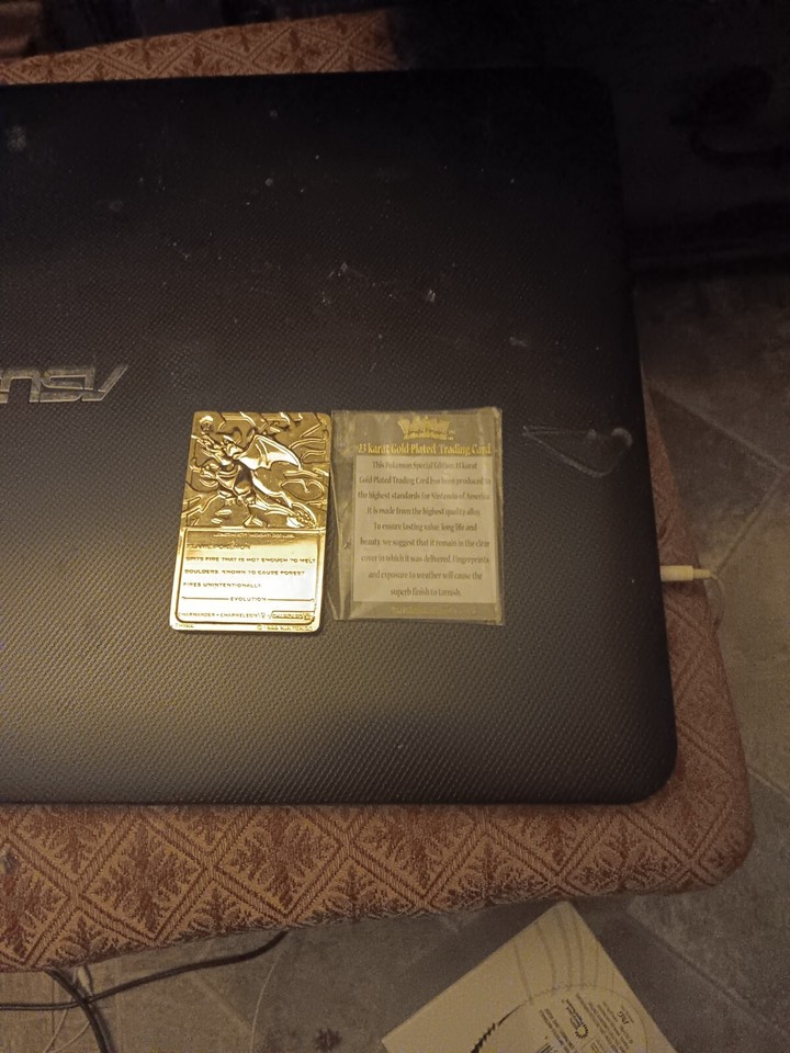 pokeman 23k CHARIZARD gold trading card with COA | eBay