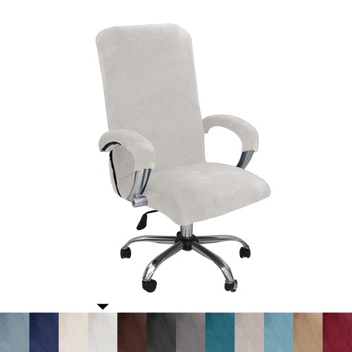 Bestenrose Velvet Office Chair Cover Stretch Computer Desk Armchair ...