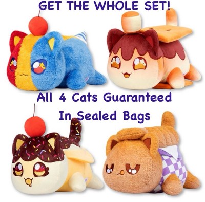 Aphmau MeeMeows 11” Plush Toys, All 4 Carnival Treats Cats (Sealed Bags ...