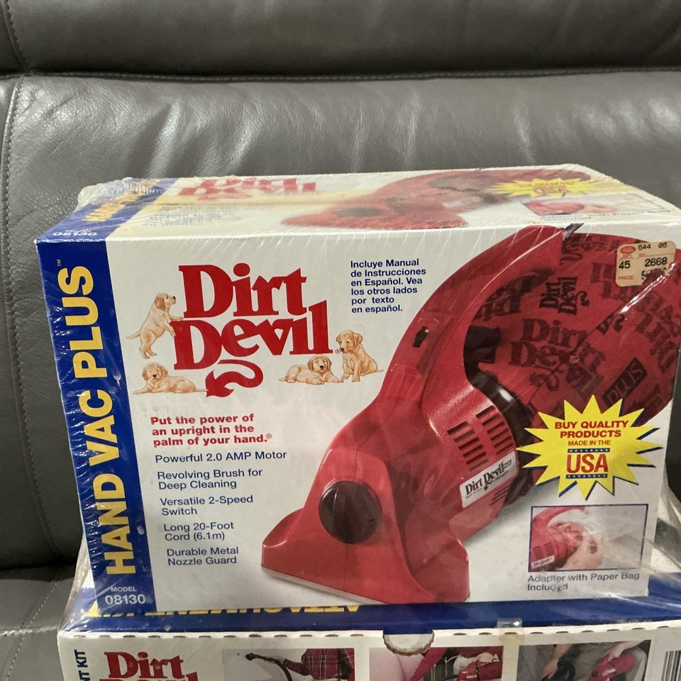 Vtg Dirt Devil Plus Hand Vac Model 08130 Handheld Vacuum New In Box NOS ...