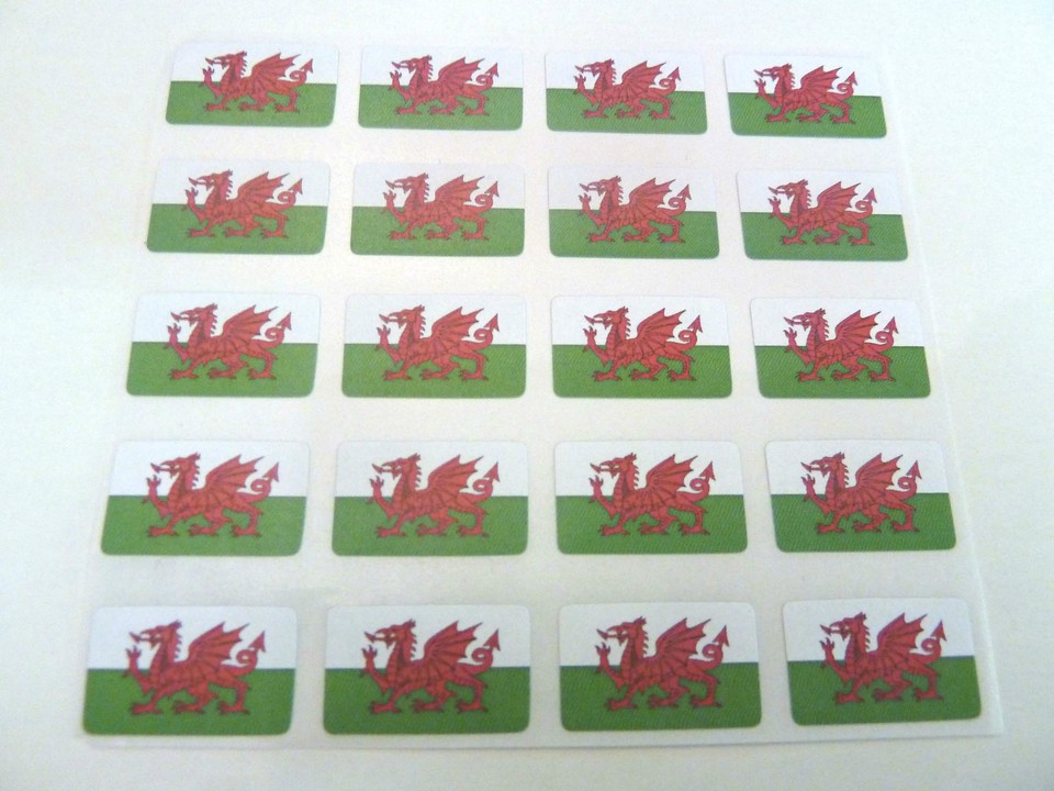 Welsh Dragon, Flag Stickers, Wales Labels - Various Shapes & Sizes | eBay