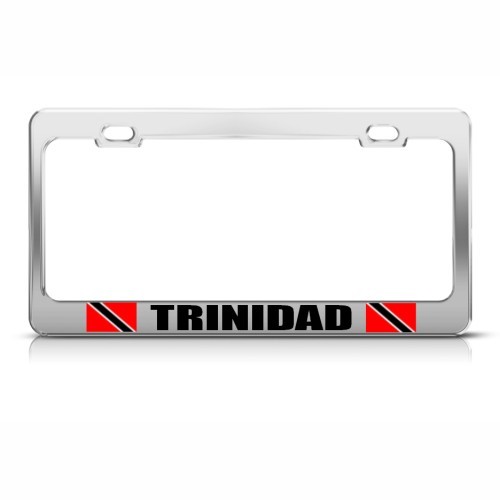 TRINIDAD TOBAGO FLAG Metal License Plate Frame Tag Holder Two Holes | eBay