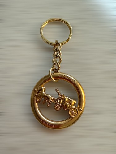 Coach Horse and Carriage Key Fob Purse Charm gold tone | eBay