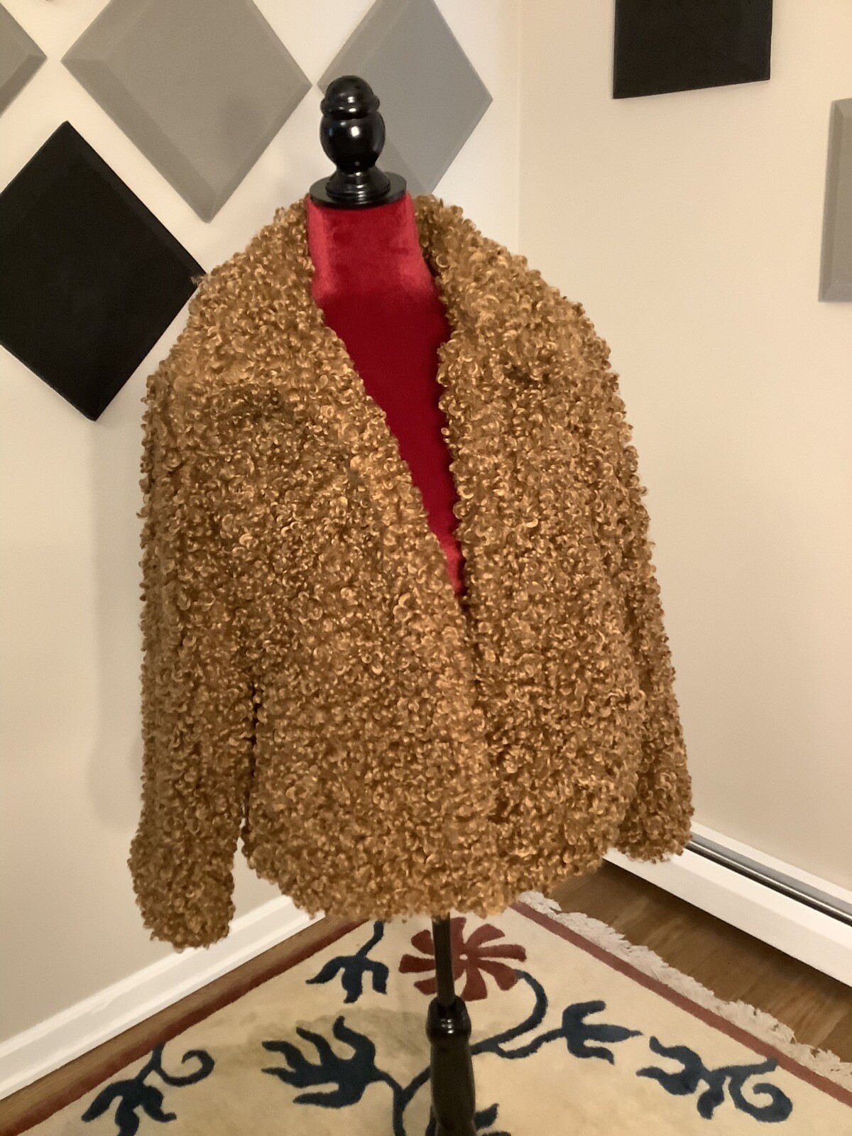 Zara Curly Faux Fur Jacket sized Medium - Gem
