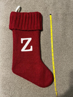 Target Wondershop Red w/ White Z Monogram Knit Christmas Stocking | eBay