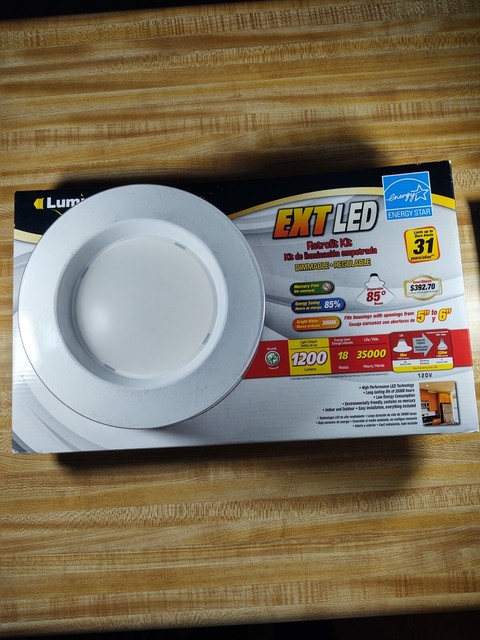 Luminus EXT LED 8pc Dimmable Recessed Retrofit Kit 18w 1200 Lumens for ...