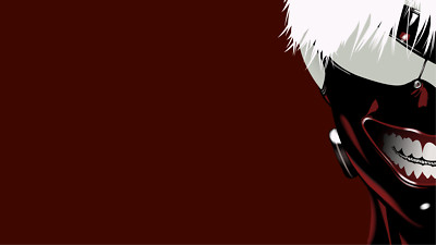 Anime tokyo ghoul kaneki ken red background simple Playmat Gaming Mat ...