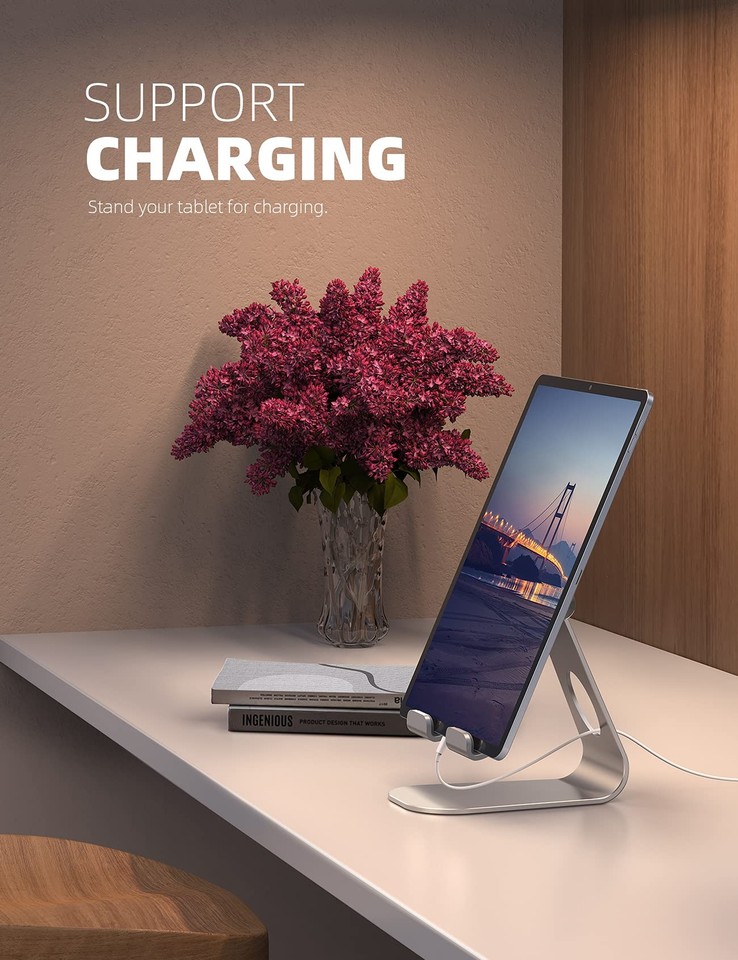 Lamicall Tablet Stand Adjustable Tablet Holder - Desktop Stand Dock ...