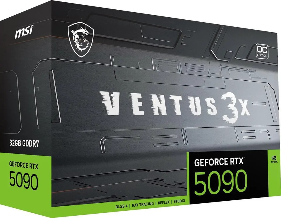 MSI Ventus GeForce RTX 5090 32GB GDDR7 PCI Express 5.0 Graphics Card ...