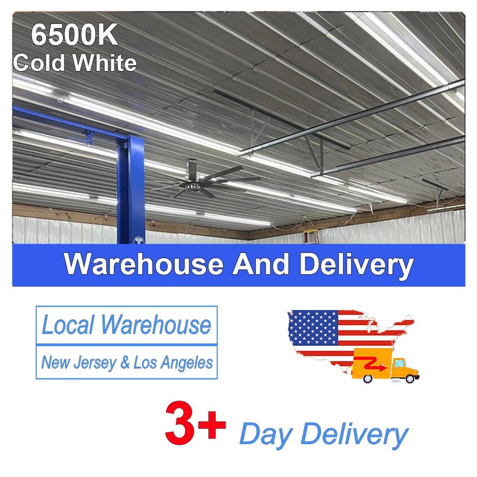 12 Pack F96T12 HO LED Replacement Tube Dual Pin 8Ft Led Shop Lights Low ...