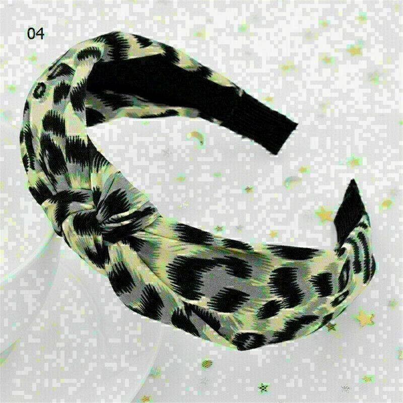 Women Twisted Cross Headband Knots Leopard Hairband Hoop Turban Hair ...