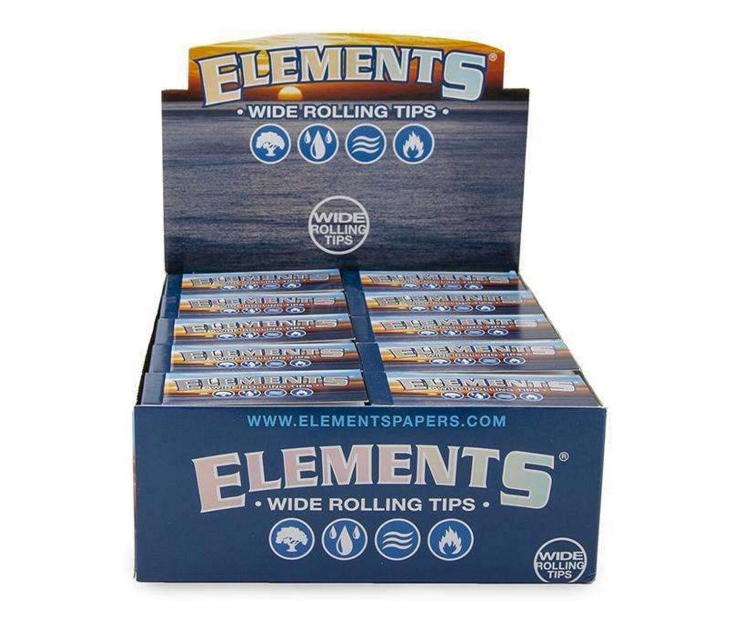 Elements Wide Rolling Tips Cigarette Filter Joint Roller Papers Roaches Book | eBay