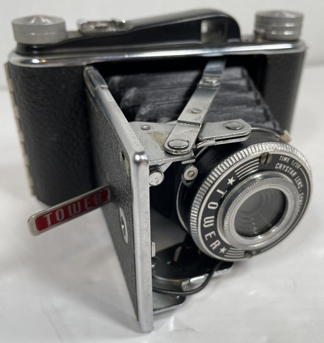 Vintage 1950's Sears Tower Folding Bellow Camera 1/50 Bulb Lens ...