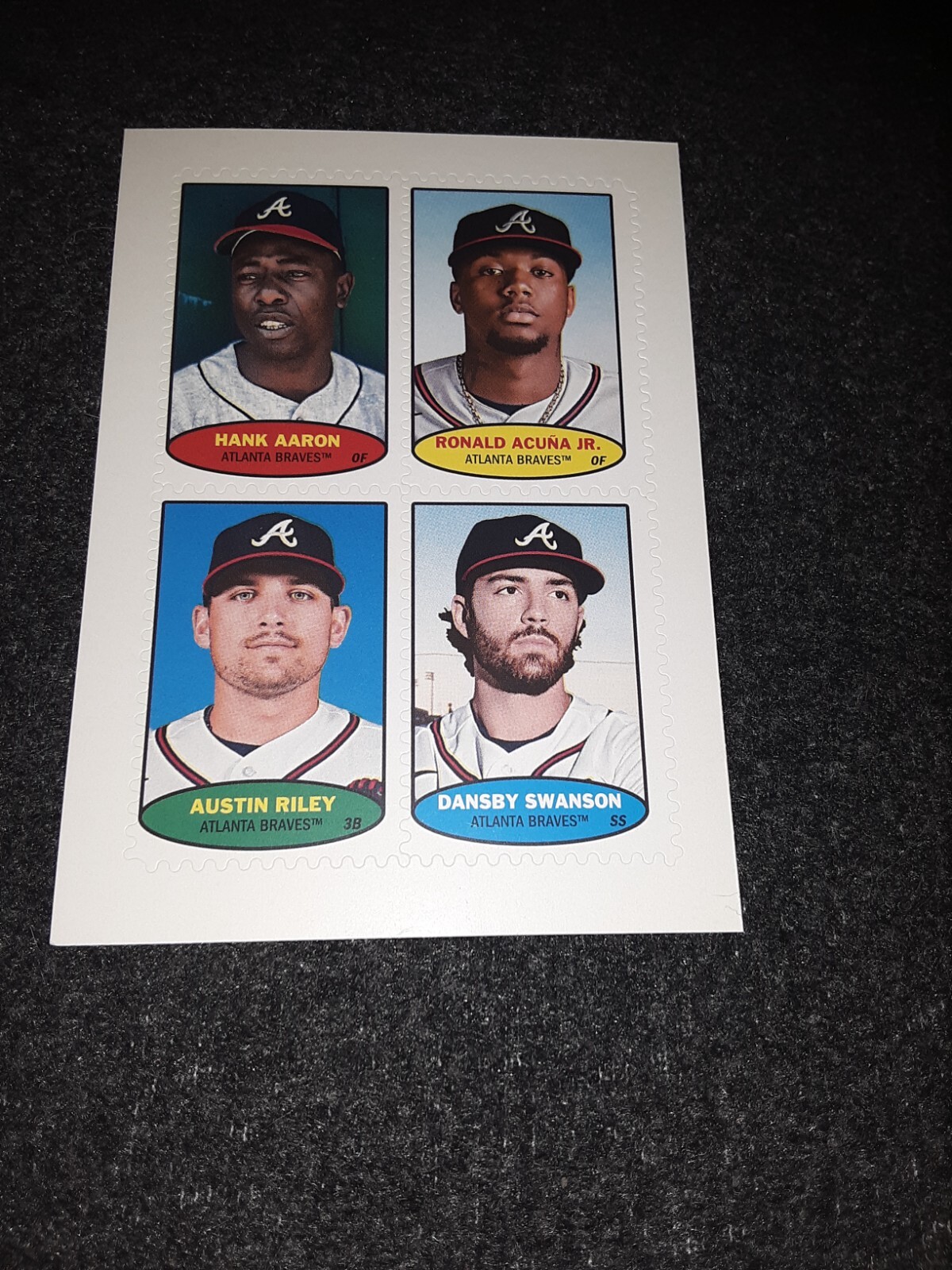 2023 Topps Heritage 74 Quad Stamps Aaron Acuna Jr. Riley Swanson | eBay