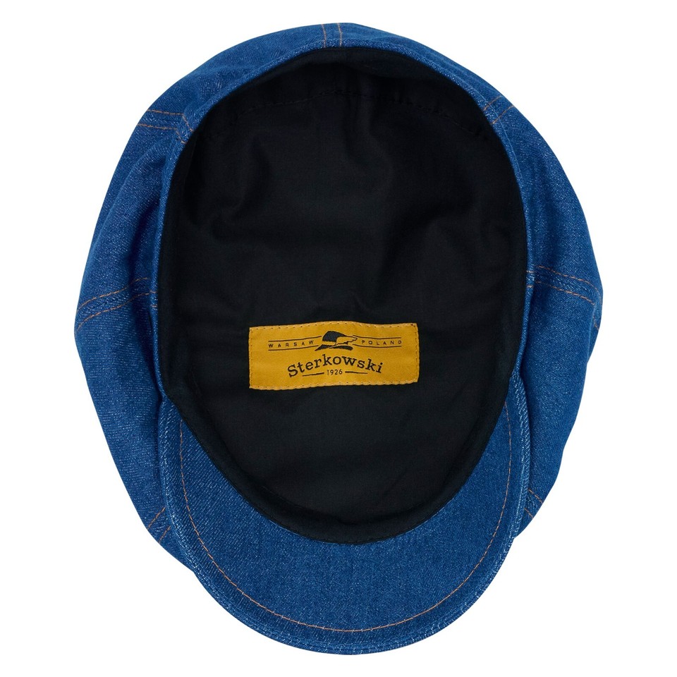 Sterkowski VIGO Denim Newsboy Classic Cap Summer Elegant Vintage Blue ...