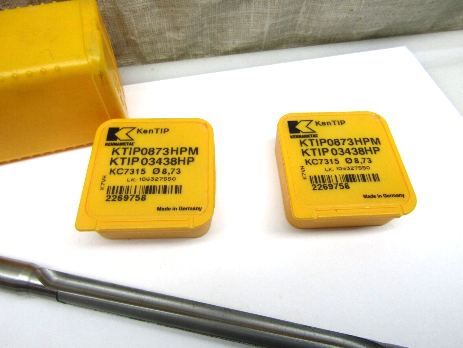 2 Kennametal Kentip Drill Body DM1646162 with 2 8.73mm (11/32 ...
