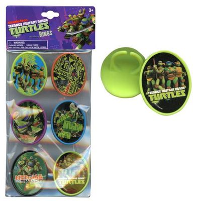Teenage Mutant Ninja Turtles Rings 6-pack | eBay