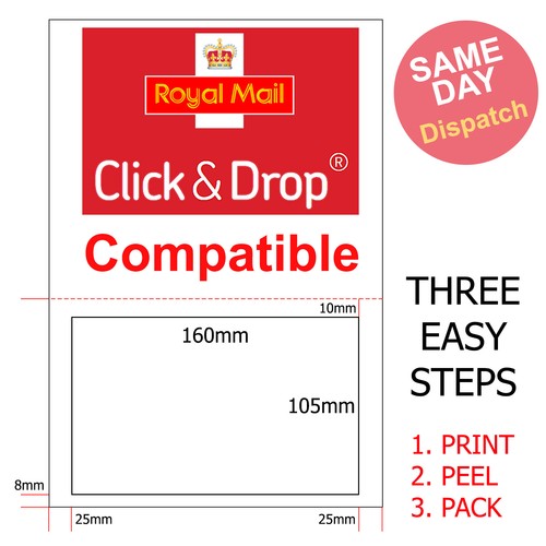 ROYAL MAIL CLICK and DROP LABELS - A4 INTEGRATED LABELS STYLE S19 ...