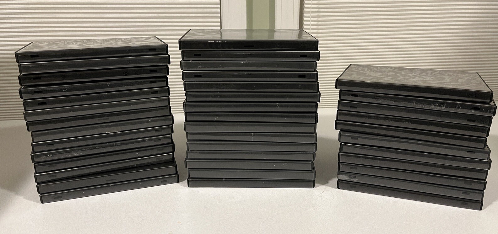 Lot of 40 Used Black Empty DVD Cases 27 Single 10 Double 3 Single ...