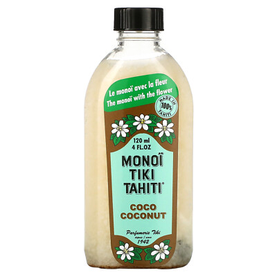 Monoi Tiare Tahiti Coconut Oil Coco Coconut 4 fl oz 120 ml Not Tested ...