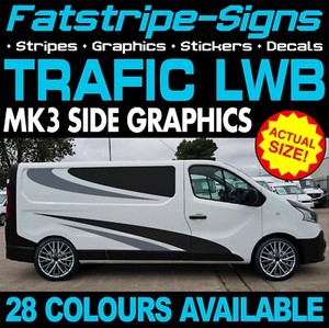 RENAULT TRAFIC MK3 LWB GRAPHICS STICKERS STRIPES DECALS DAY VAN CAMPER ...